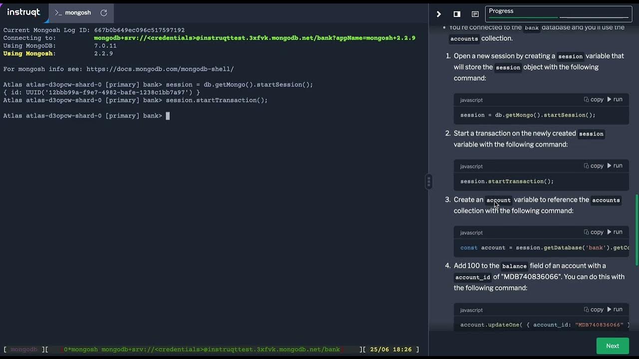 MongoDB Transactions Live on MongoDB Shell - YouTube