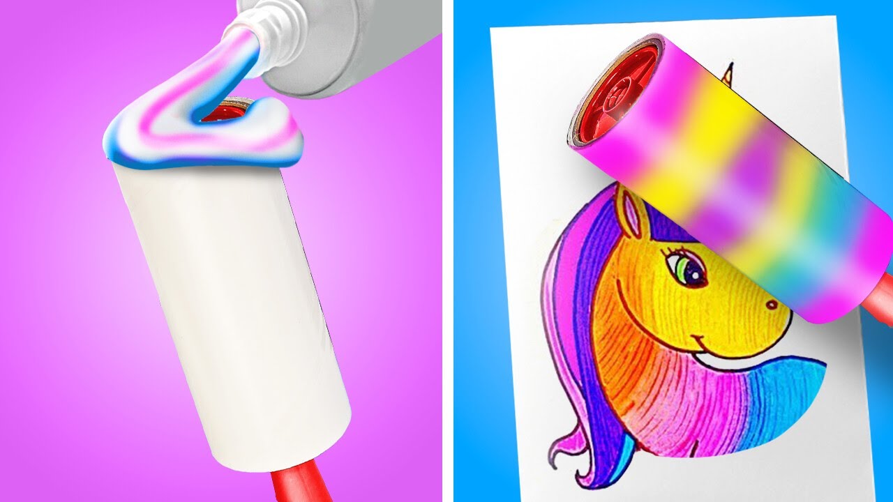 SCHOOL ART CRAFTS || Amazing Art Projects And Easy Painting Techniques ...