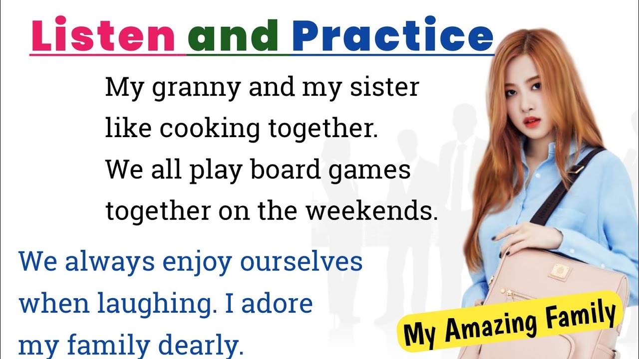 My Amazing Family | learning english speaking | listen and practice ...