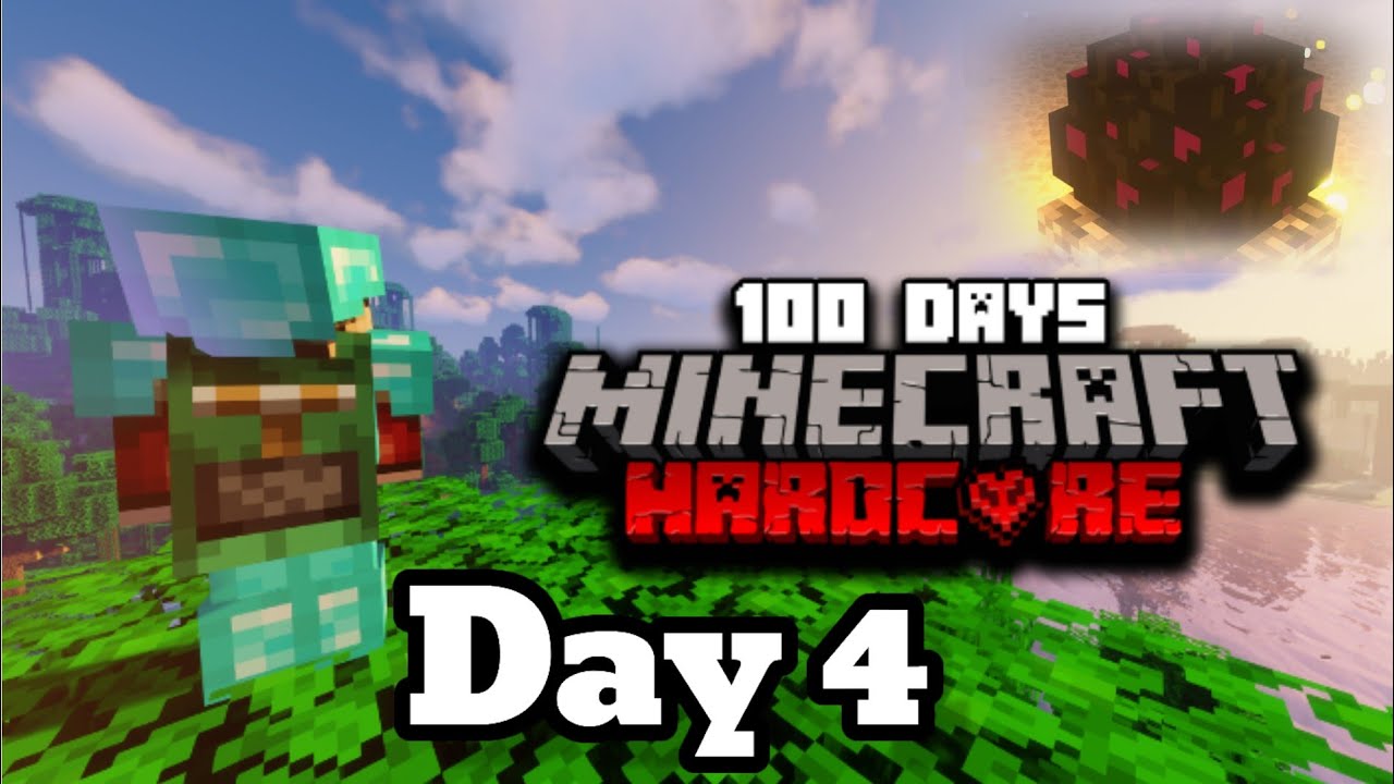 Minecraft Hardcore Challenge Day 4 🔥🔥 - YouTube