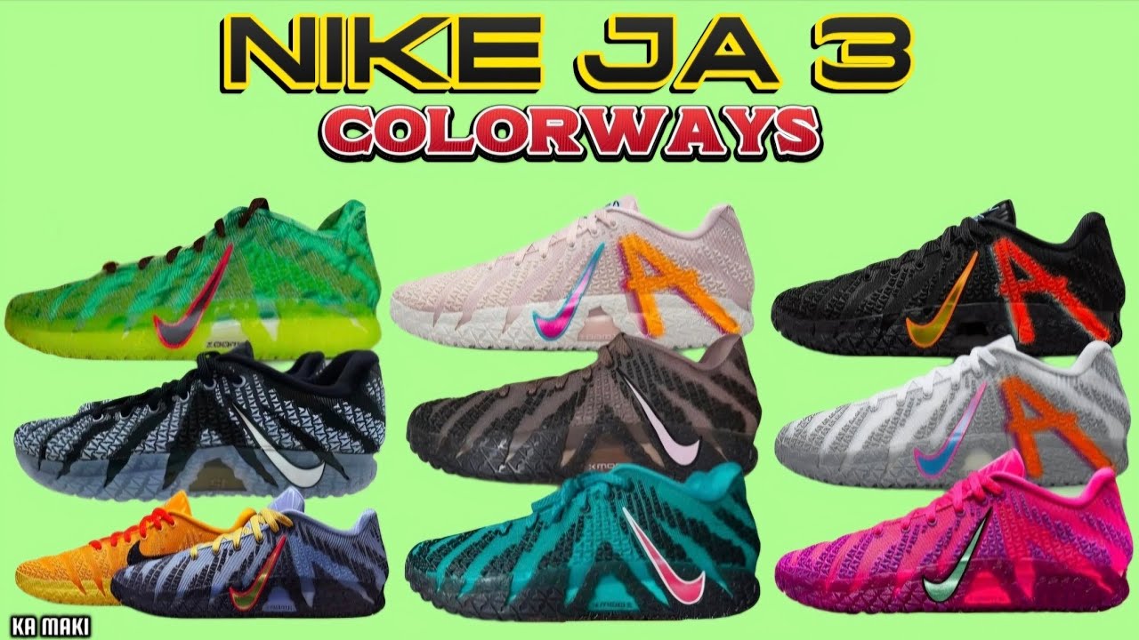 NIKE JA 3 COLORWAYS - YouTube