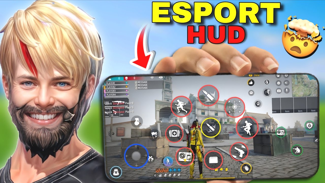 I Tried Every FF Esports Player Custom HUD 😱 | BEST HUD for Headshots 🔥 ...