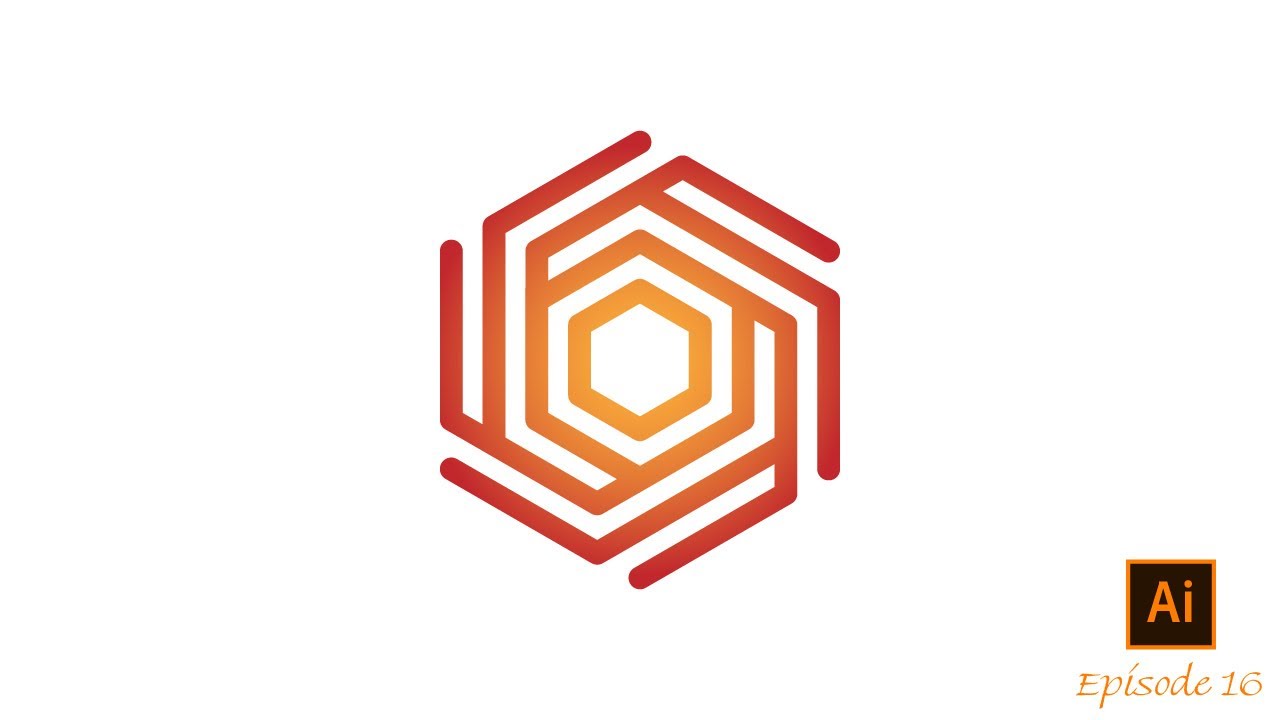 Cara Membuat Abstrak Logo, Heksagonal Simbol - YouTube