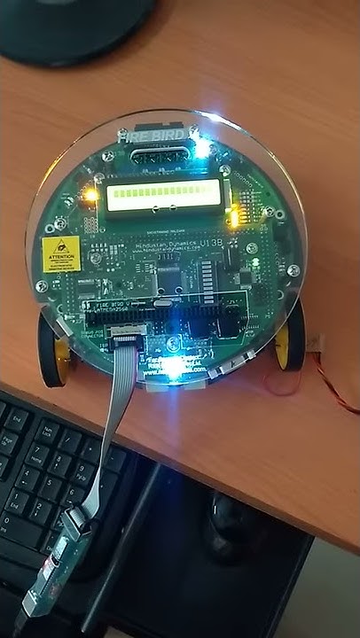 Firebird V interfacing with buzzer and switch - YouTube