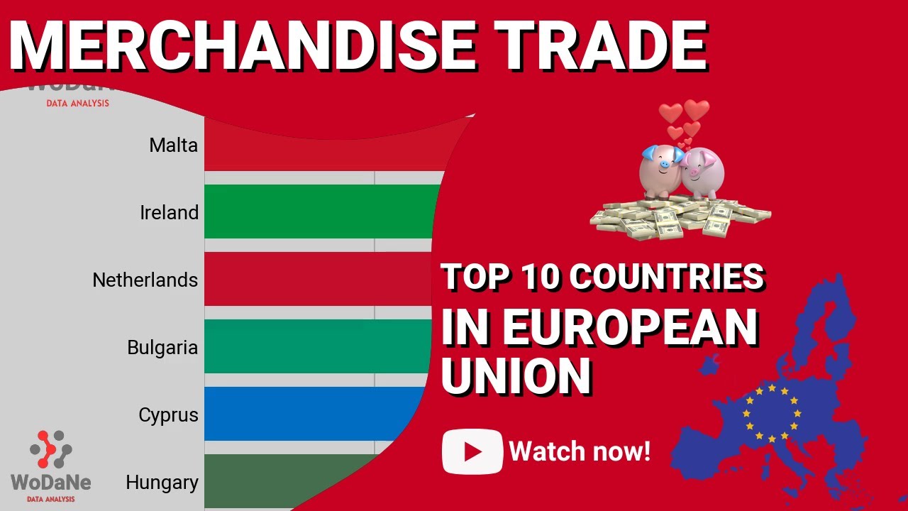 TOP 10 countries in European Union by Merchandise trade - YouTube
