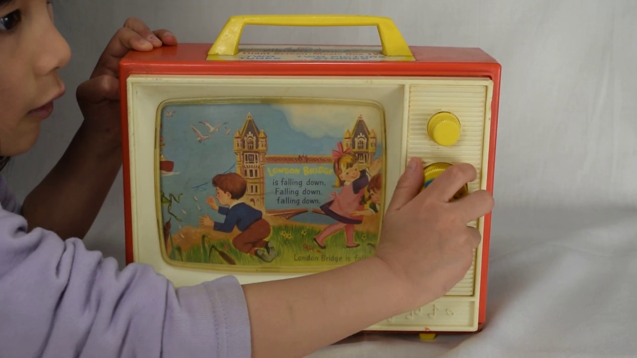 Vintage 1966 Fisher Price Toys Two Tune TV plays London Bridge and Row ...
