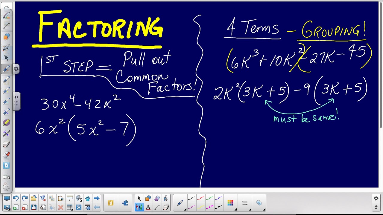 Factoring Part 1 - YouTube