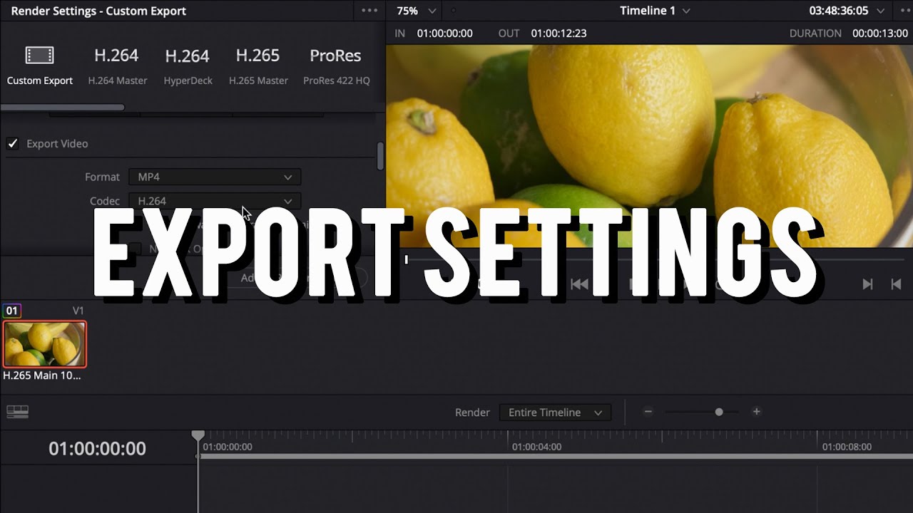 Davinci Resolve Export Settings for Beginners! - YouTube