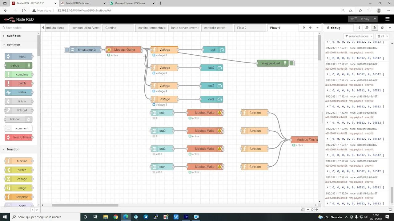Moxa e1241 Modbus TCP e Node-red - YouTube