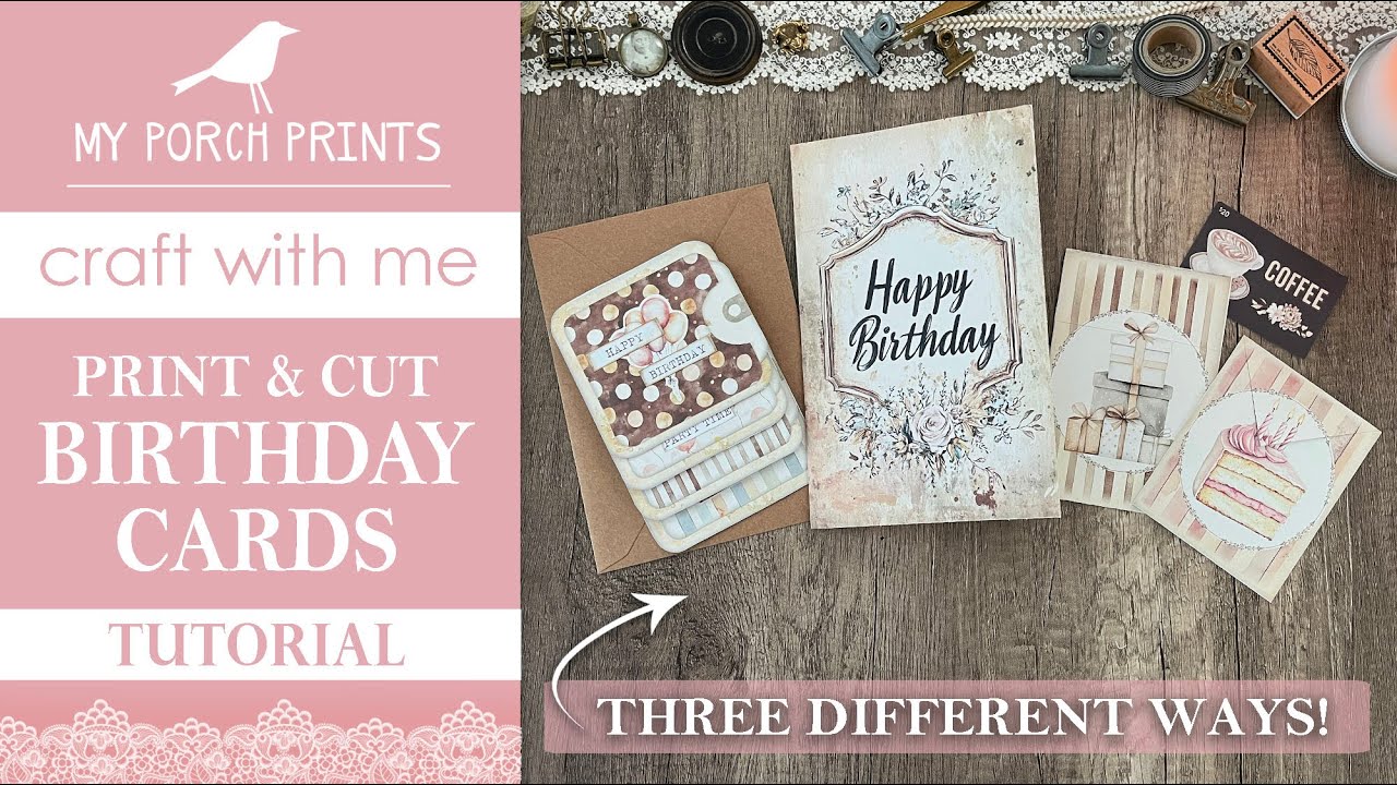 QUICK & EASY DIY BIRTHDAY CARDS - 3 IDEAS! | Happy Birthday Kit | My ...