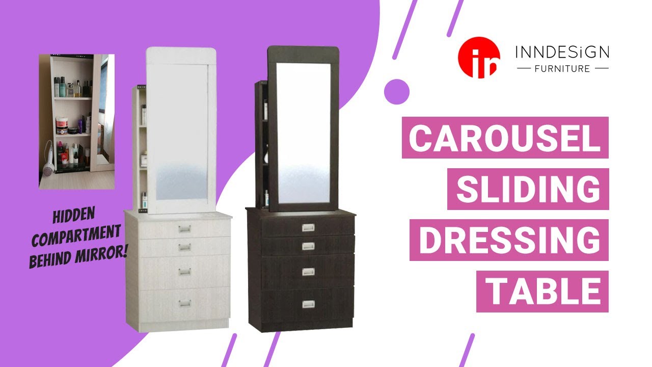 INNDESIGN Carousel Sliding Dressing Table - YouTube