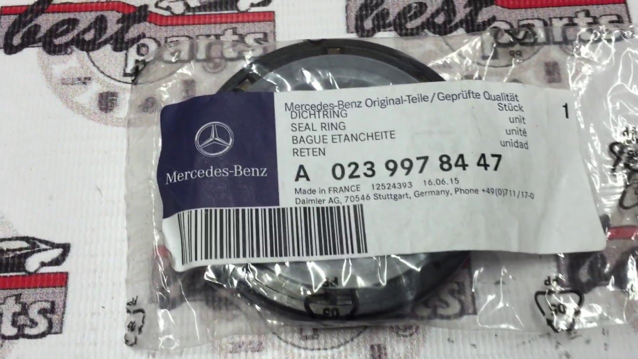 A0239978447, A 023 997 84 47 Сальник коленвала передний Mercedes - YouTube