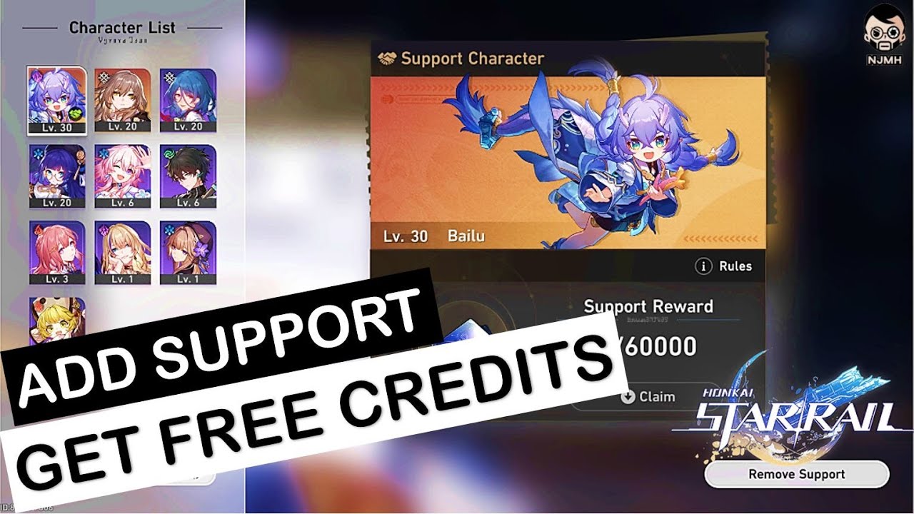 Add your character as Support and Earn FREE Credits | Honkai Star Rail ...