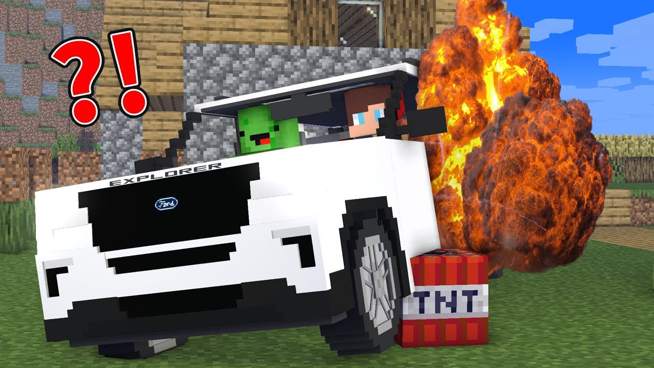JJ and Mikey Got Into a CAR CRASH in Minecraft (Maizen) - YouTube