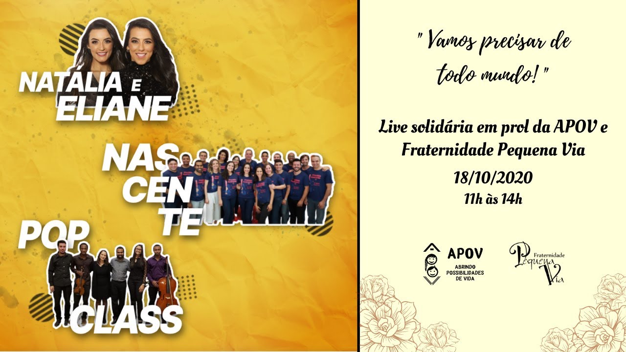 Live Solidária APOV/Pequena Via - VAMOS PRECISAR DE TODO MUNDO 2 - YouTube
