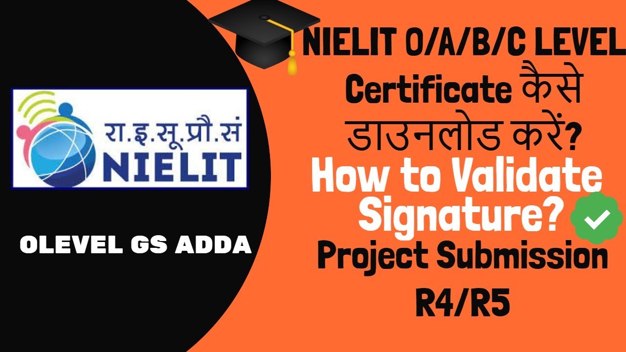 Steps to download NIELIT O/A/B/C Level Certificate?|How to Validate ...