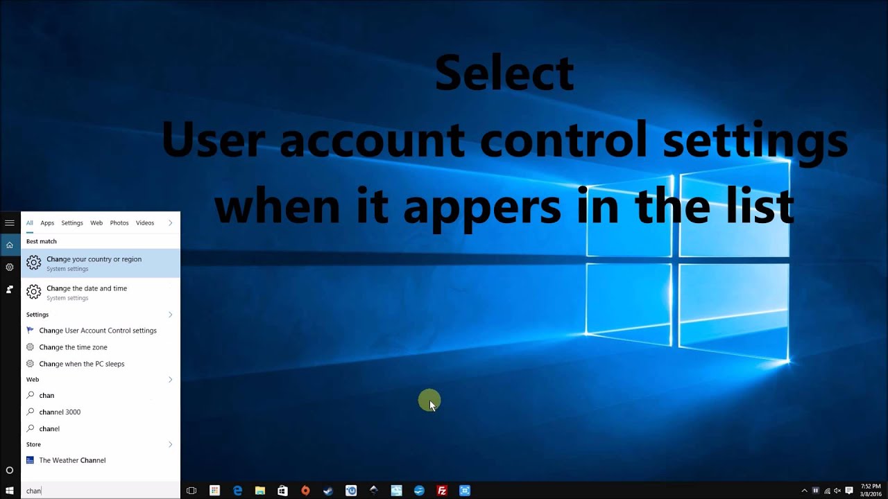 Disable or Change User Account Control in Windows - YouTube