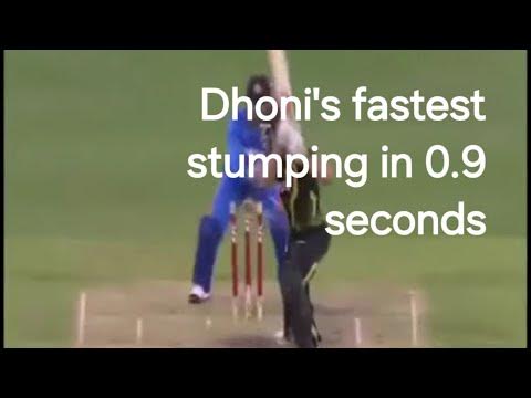 Ms dhoni fastest stumping in 0.9 seconds - YouTube