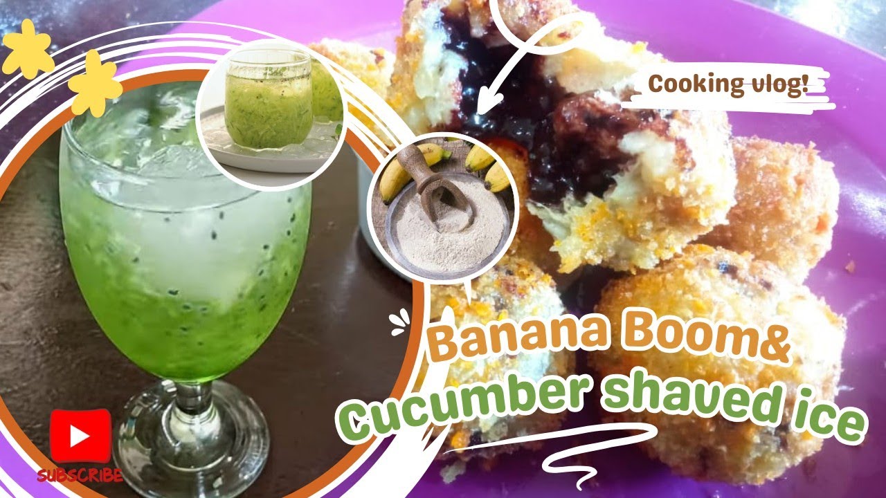 How To Make Banana Boom & Cucumber Shaved Ice | Prosedure text ...