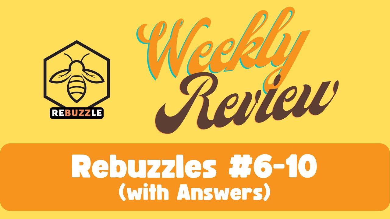 Rebuzzle Review 6-10 (with Answers) #rebuzzle #puzzle #quiz #trivia # ...