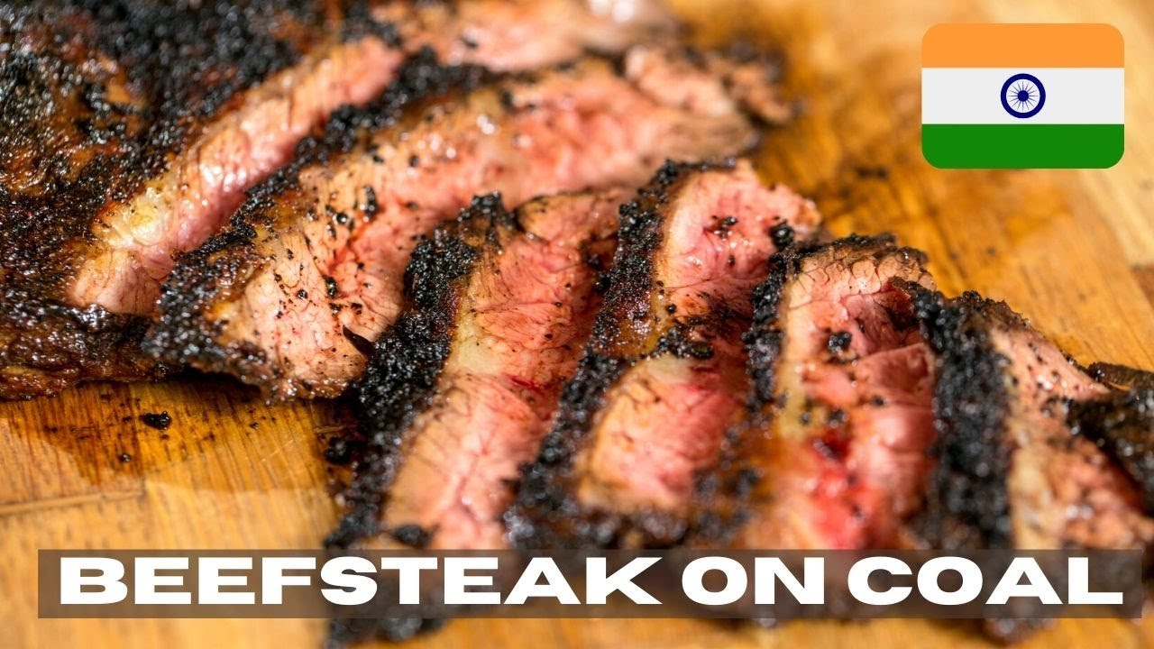 Beef steak on coal | Indian Beef - YouTube