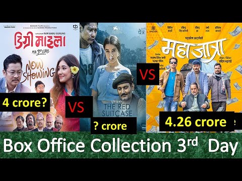 Degree Maila vs The Red Suitcase vs Mahajatra 3rd Day Box Office ...
