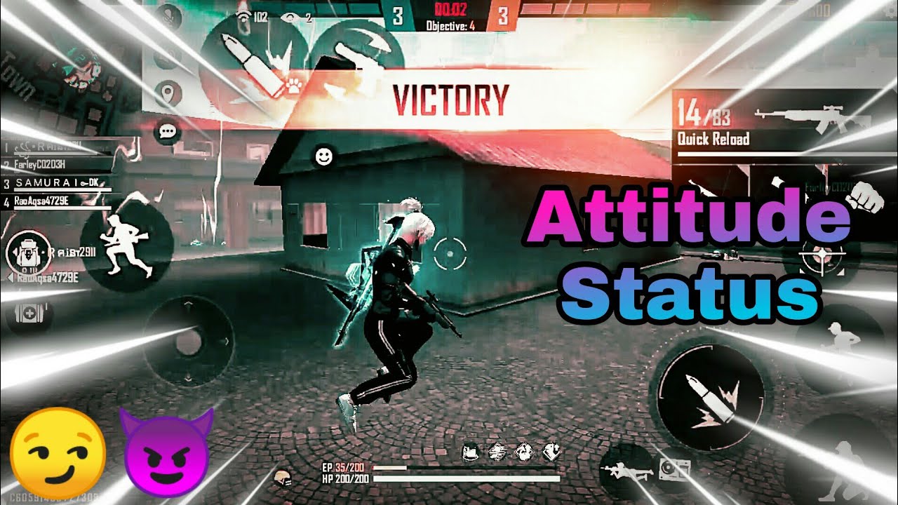 Free Fire Whatsapp Status 😈/Attitude Status /FF attitude Status /free ...