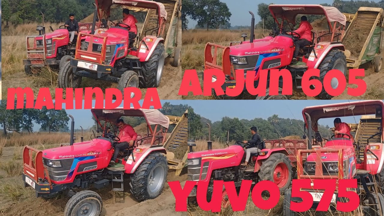 Mahindra arjun 605 and yuvo 575 tractor ka mitti loder pr jabarjast performance videos - YouTube