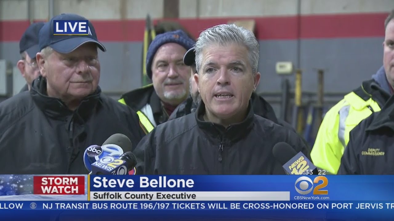 Suffolk County Exec. Steve Bellone On Storm Conditions - YouTube