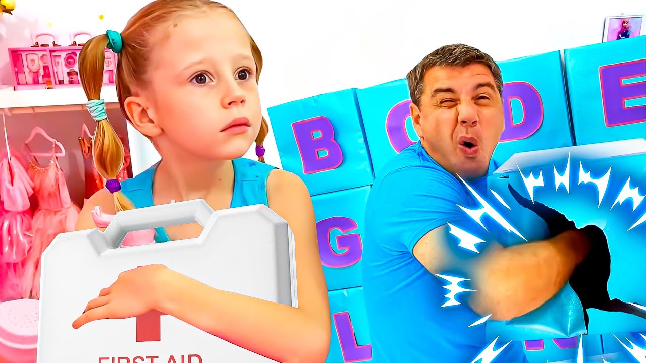 Nastya ve babası okul öncesi çocuklar için ABC öğreniyor – Çocuklar ...