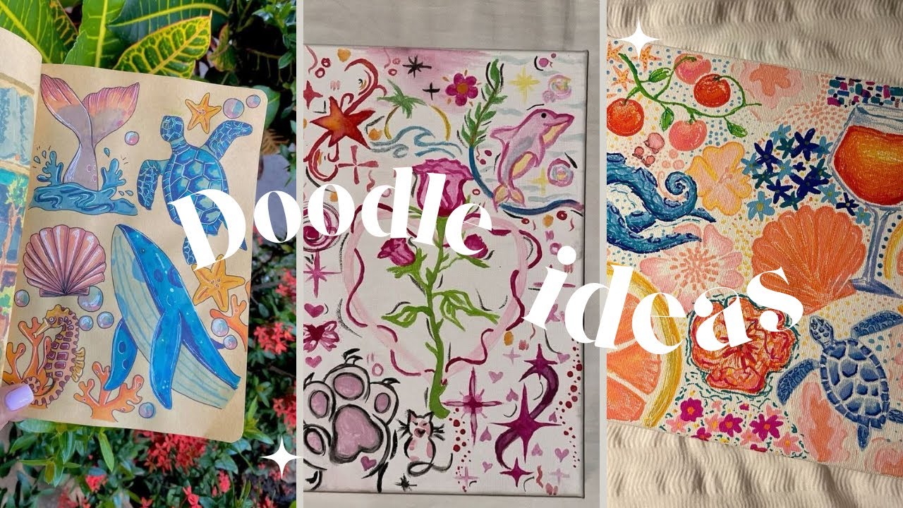 Easy and Fun doodles for beginners 🌻 - YouTube