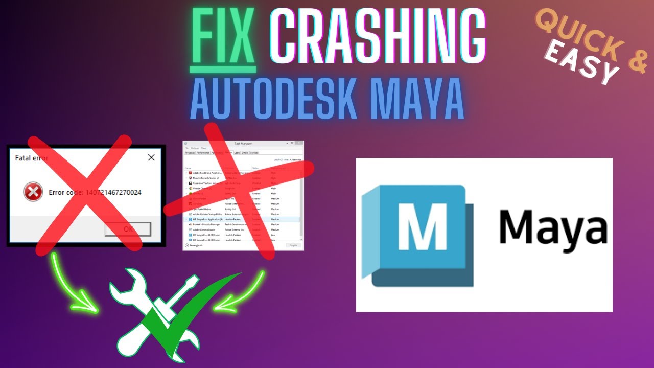 Autodesk Maya – How to Fix Crashing, Freezing, Black Screen, Not Responding – Full Tutorial ...