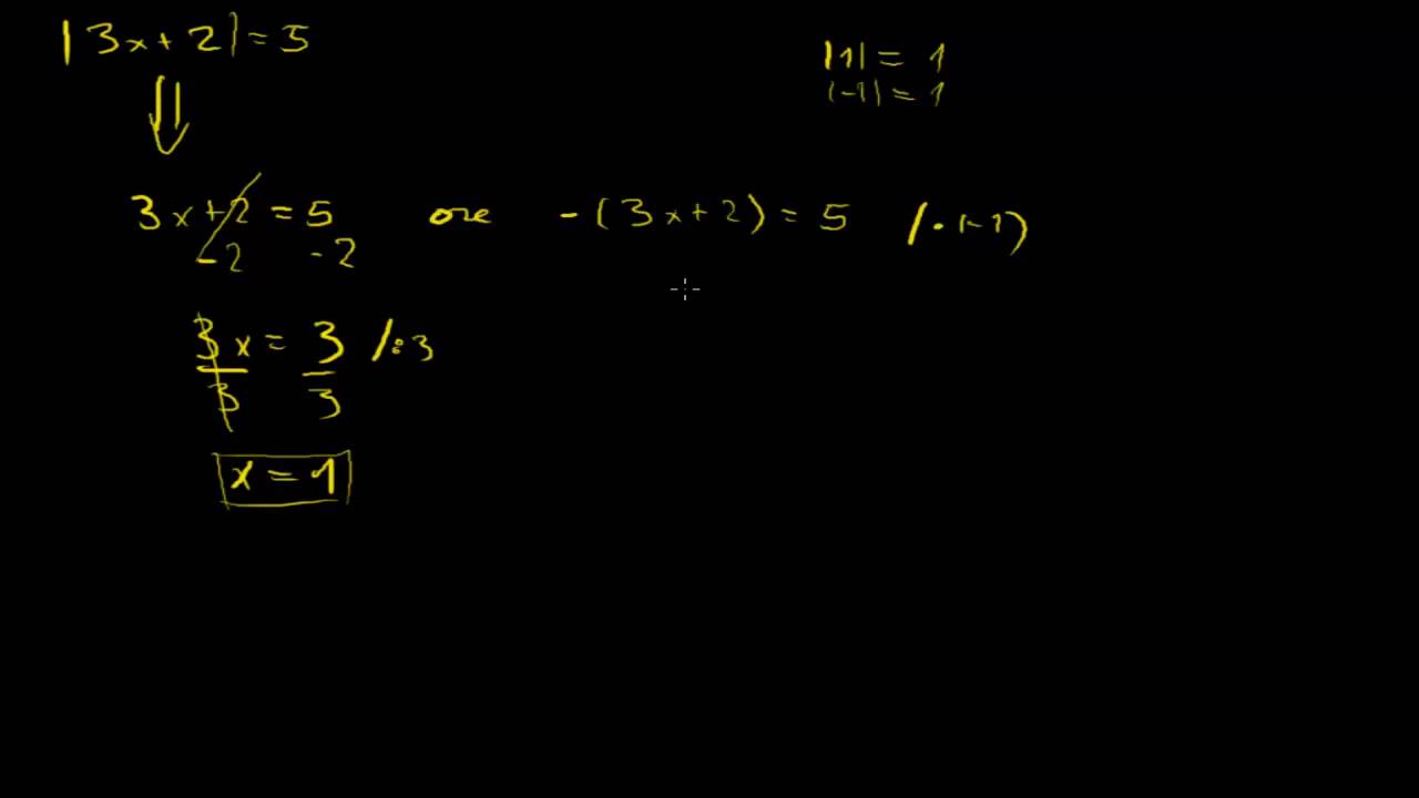 Ekuacionet me vlere absolute - YouTube