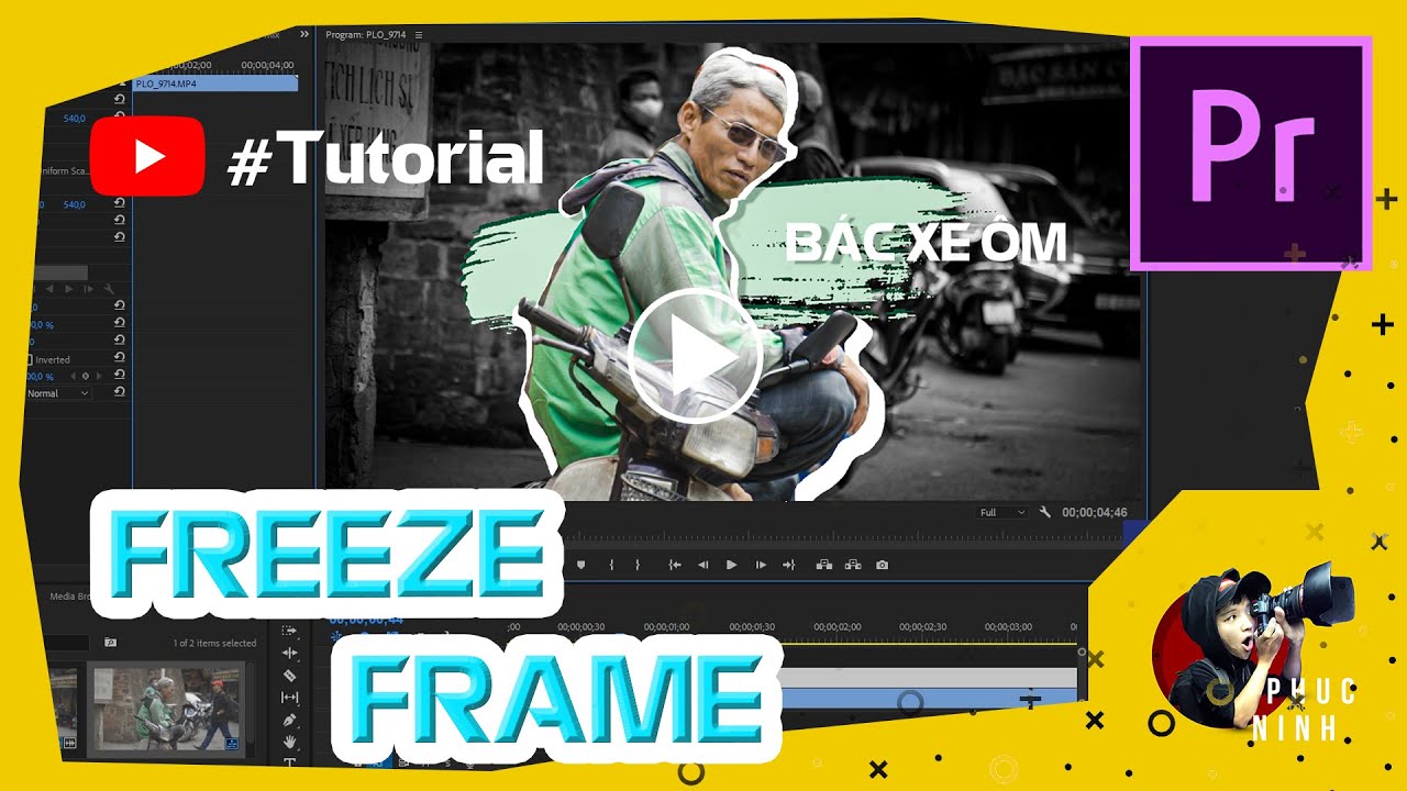 [Tutorial]Character Freeze Frame effect in Premiere | Đóng băng đối ...