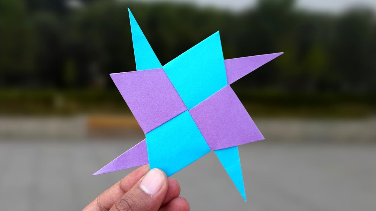 How to make a paper Ninja Star | Origami l - Paper Ninja Star | Paper ...