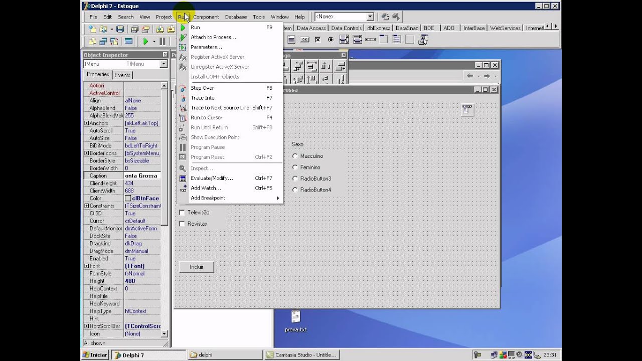Conhecendo O Delphi Aula 8 Propriedades Do Radiobutton Youtube