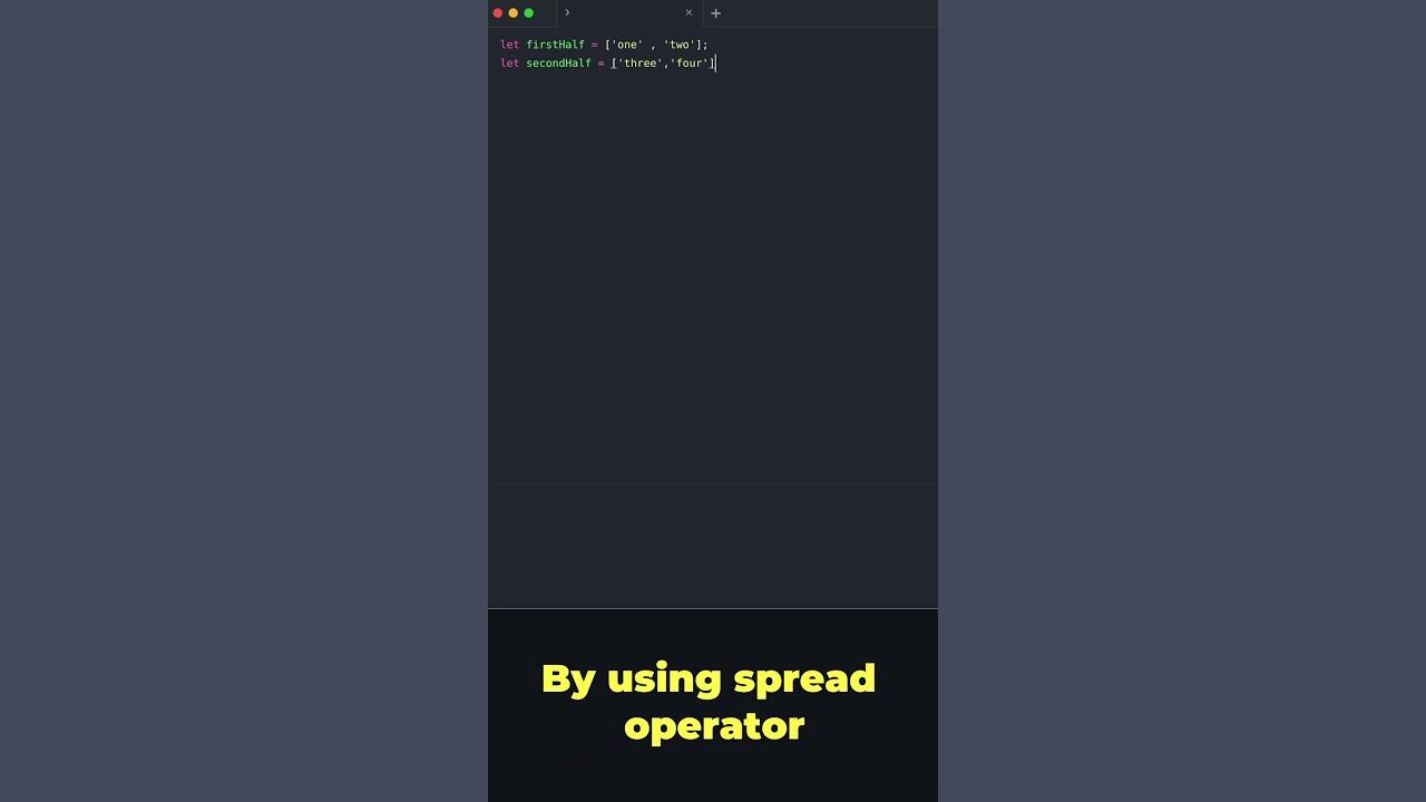 Combining Arrays Objects And Functions With Javascript Spread Operator Youtube 3753
