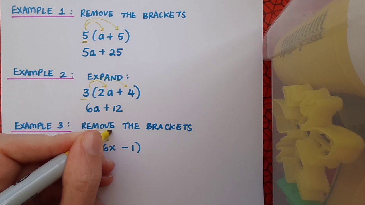Algebra Removing Brackets YouTube