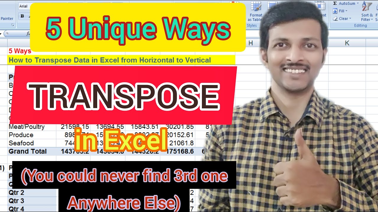 HOW TO TRANSPOSE DATA IN EXCEL FROM HORIZONTAL TO VERTICAL YouTube HOW TO TRANSPOSE DATA IN EXCEL FROM HORIZONTAL TO VERTICAL YouTube