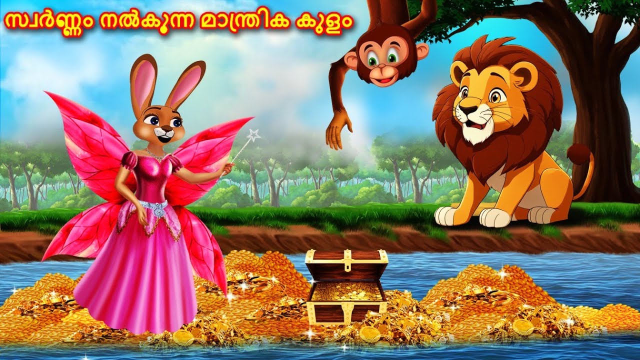 Malayalam Stories സ്വർണ്ണം നൽകുന്ന മാന്ത്രിക കുളം | Story | Malayalam ...