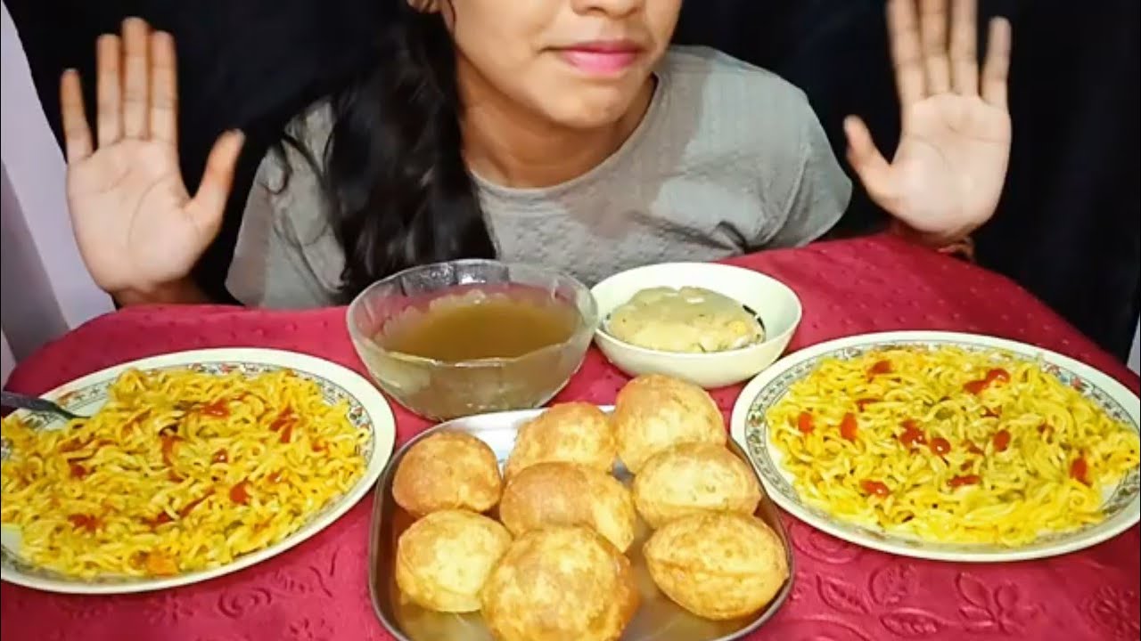 EXTREME Food Challenge! 🍜😋 | 8 Pani Puri & 2 Plate Spicy Maggie Eating ...