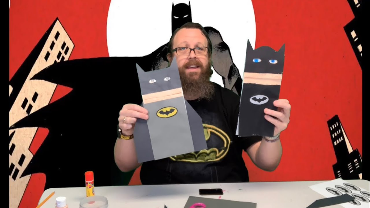 DT Crafts: Batman Paper Bag Puppet - YouTube
