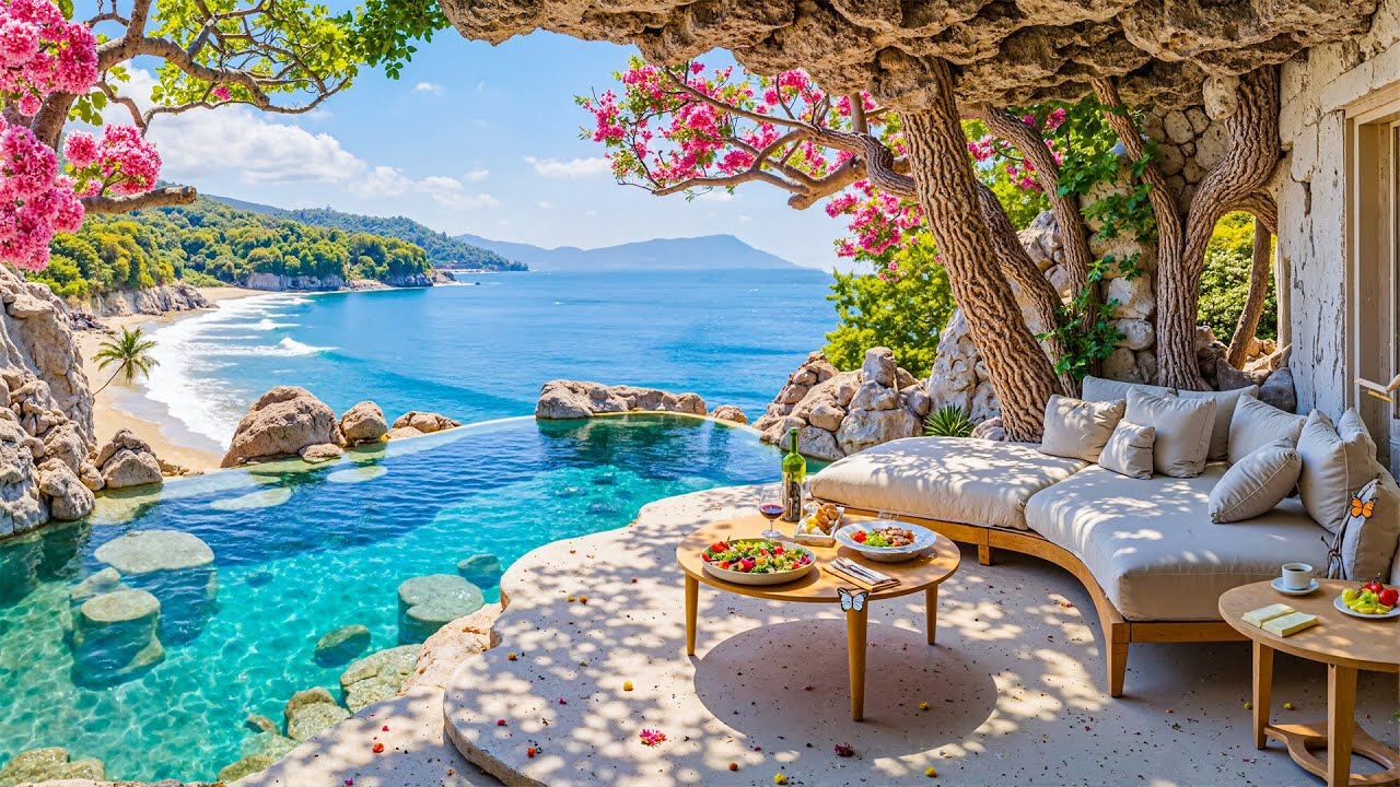 3 Hours of Summer Beach🌊 Jazz Ocean Sounds & Smooth Jazz for Ultimate ...