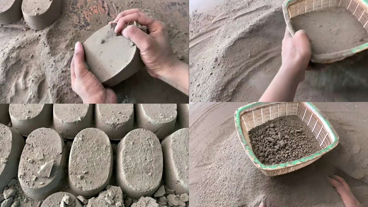 pure cement floor crumbles with sifting🤍| ( ep. 5 ) pure cement series ...