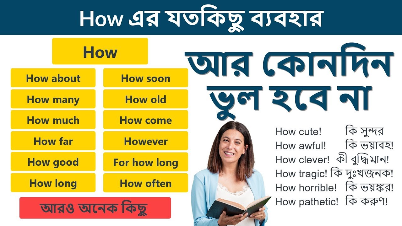 How এর যতকিছু ব্যবহার আর কোনদিন ভুল হবে না || Correct Use of How in ...