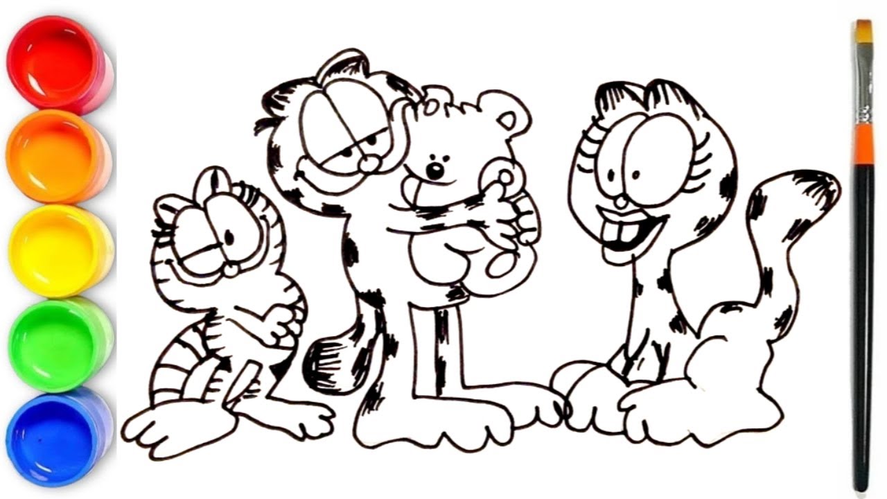 How to draw The Garfield | Garfield | Drawing Garfield | Garfield ...