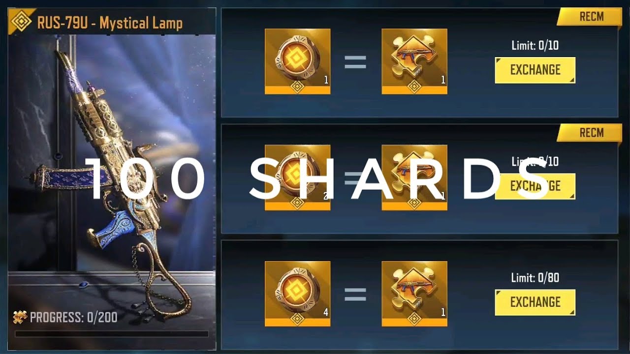 HOW TO GET 100 SHARDS FOR THE LEGENDARY RUS 79U FOR FREE | Call Of Duty ...