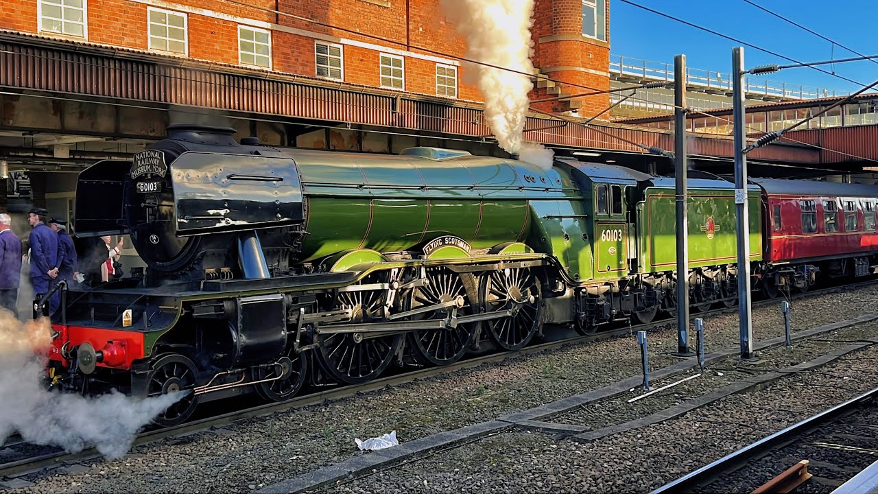 A3 60103 ‘Flying Scotsman’ at York, returning from Nene Valley (17/03 ...