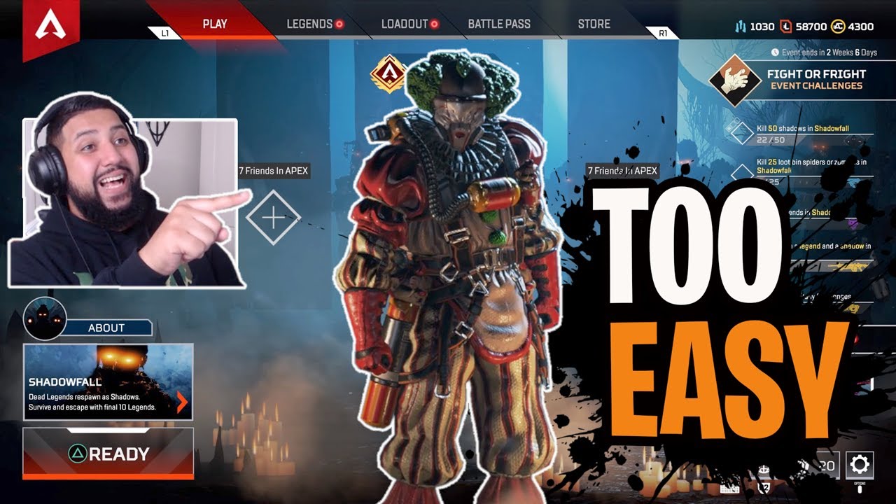 Our FIRST WIN in Solo Mode (Shadowfall) - Apex Legends Halloween Event ...