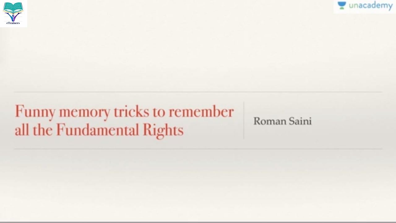 Funny memory tricks to remember the list of Fundamental rights - YouTube